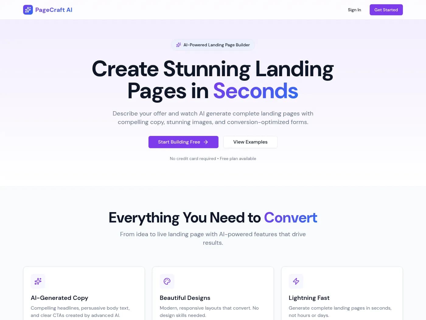 AI-Powered Landing Page Generator