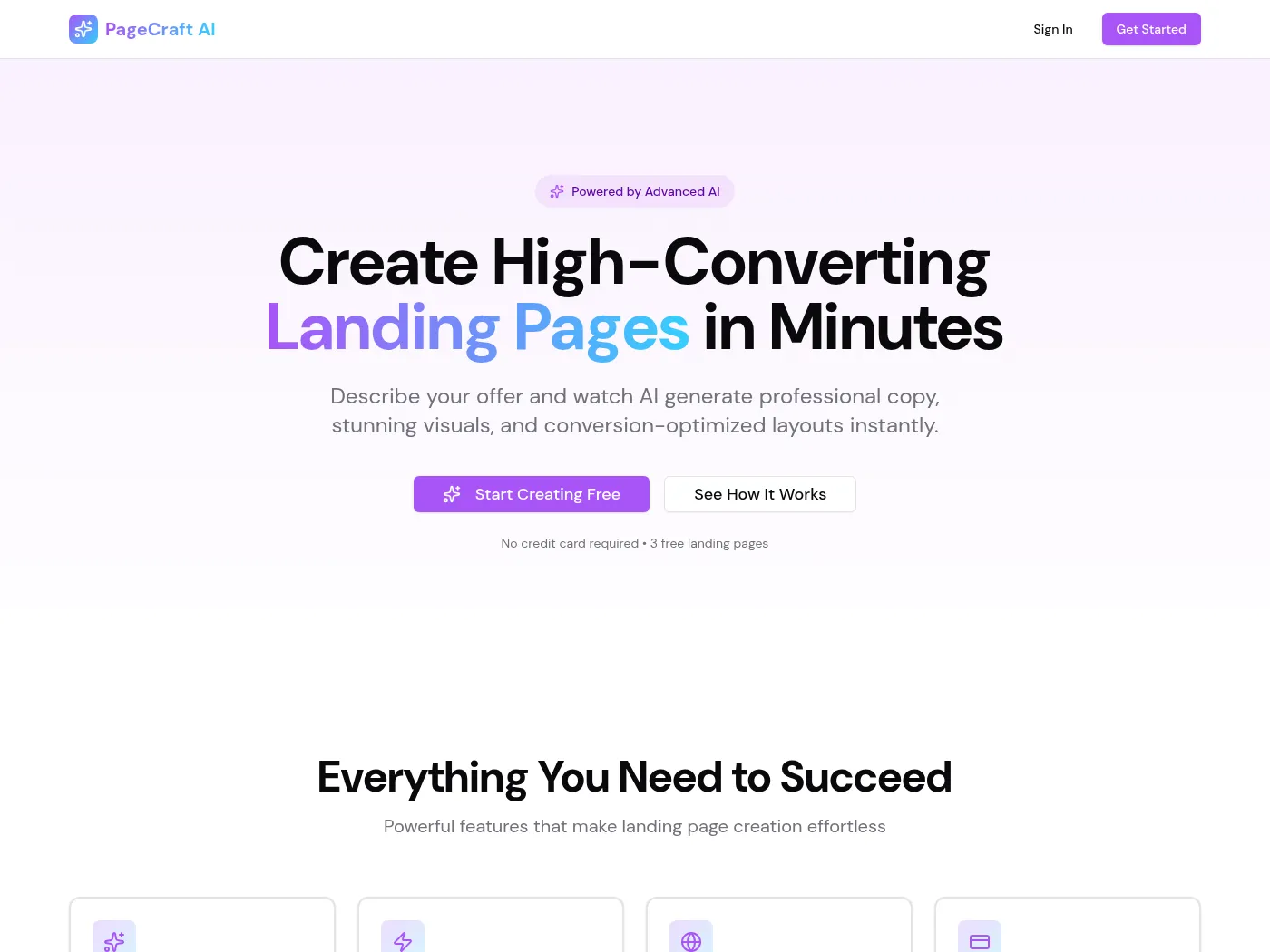 AI Landing Page Builder Platform