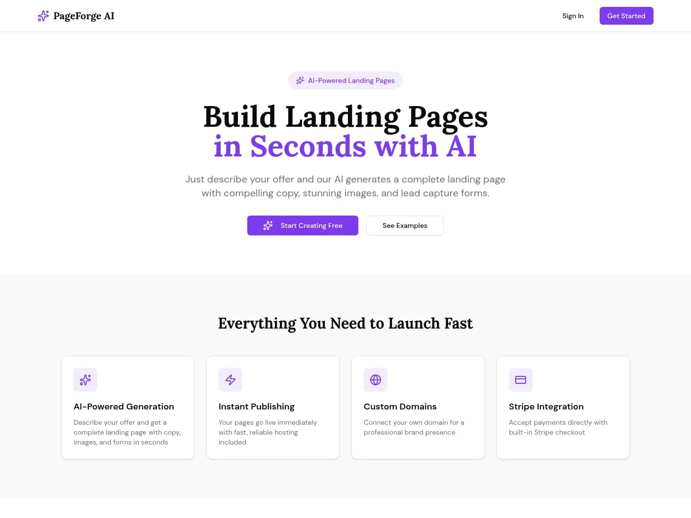 AI-Powered Landing Page Generator and Subscription Platform