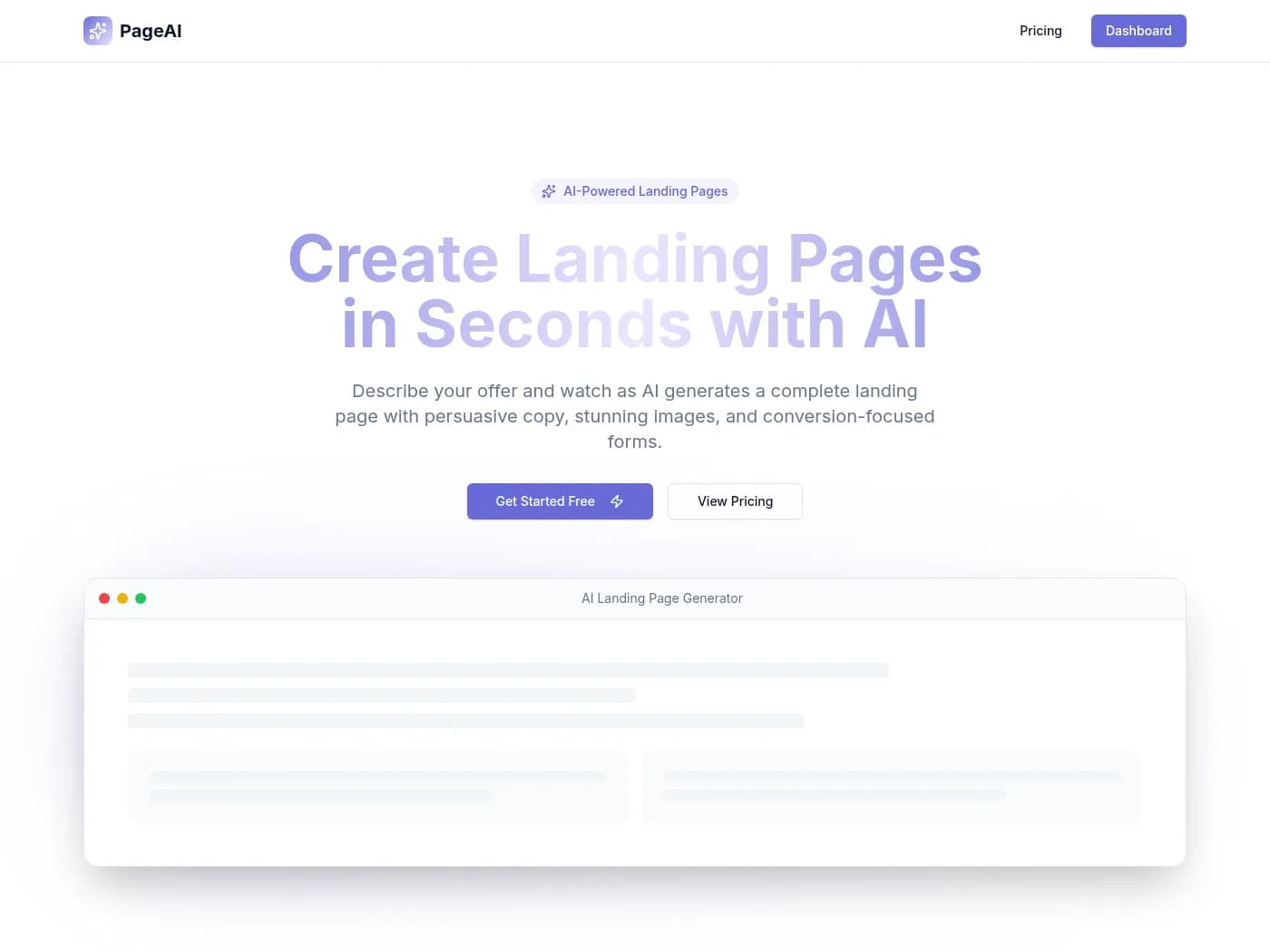 AI Landing Page Builder