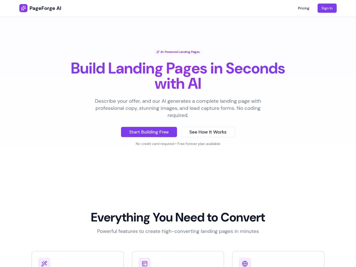 AI-Powered Landing Page Builder