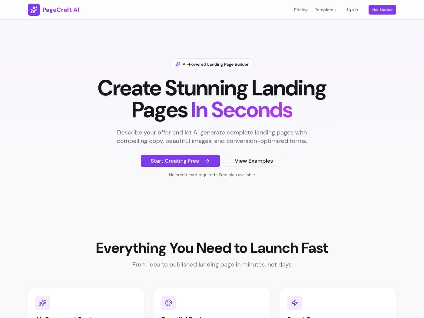 AI Landing Page Builder Platform