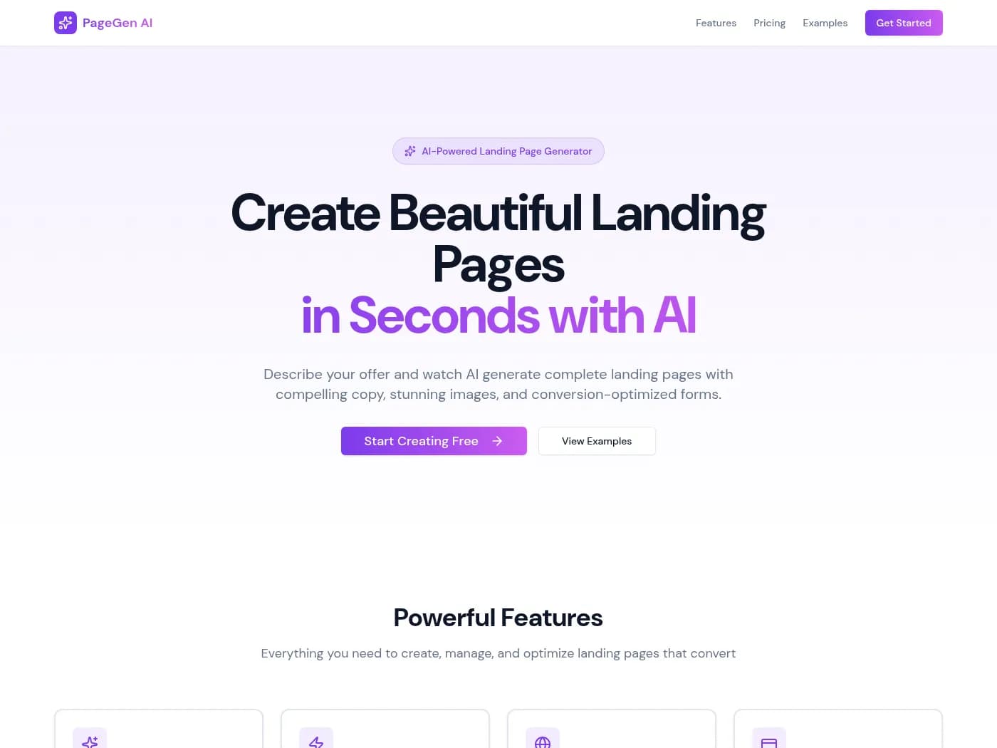 AI Landing Page Builder Platform