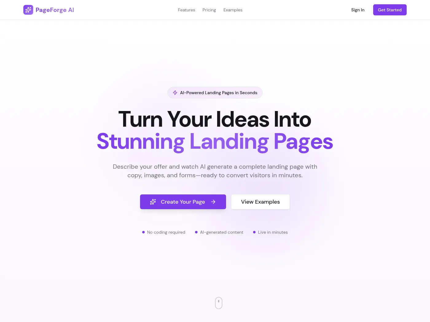 AI Landing Page Builder Platform