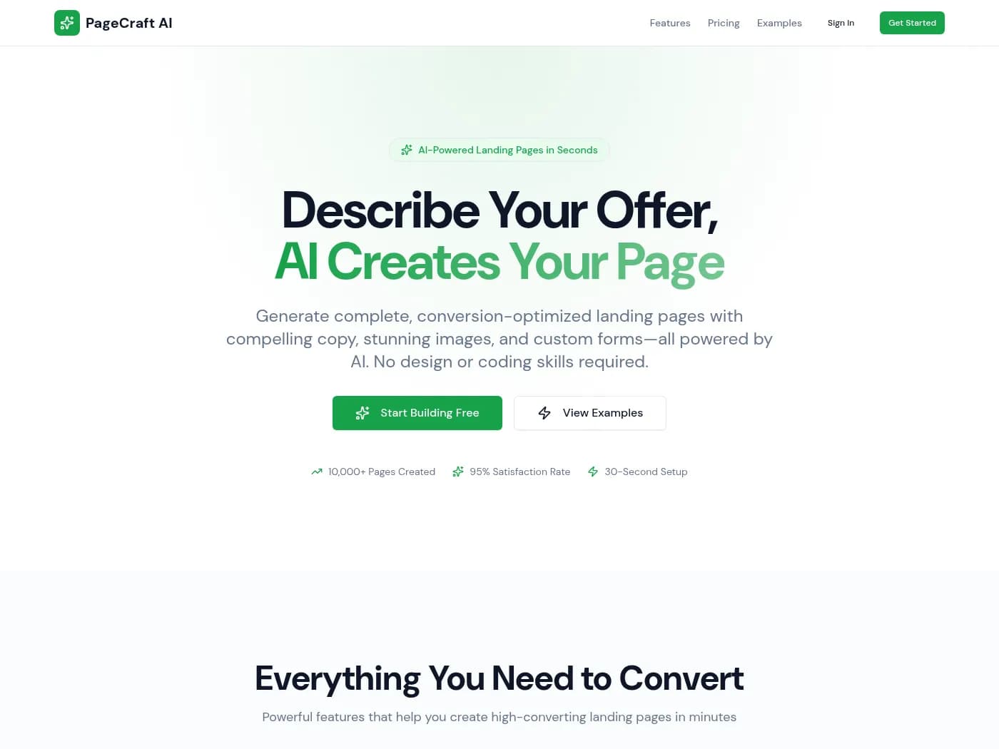 AI-Powered Landing Page Generator Platform