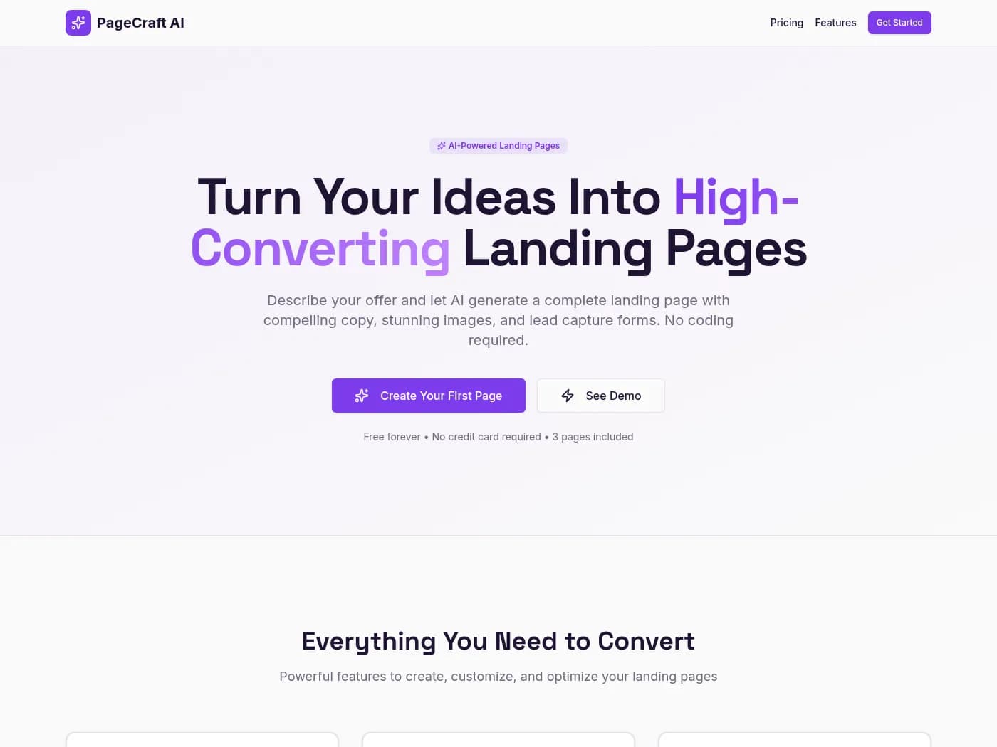 AI Landing Page Builder Platform