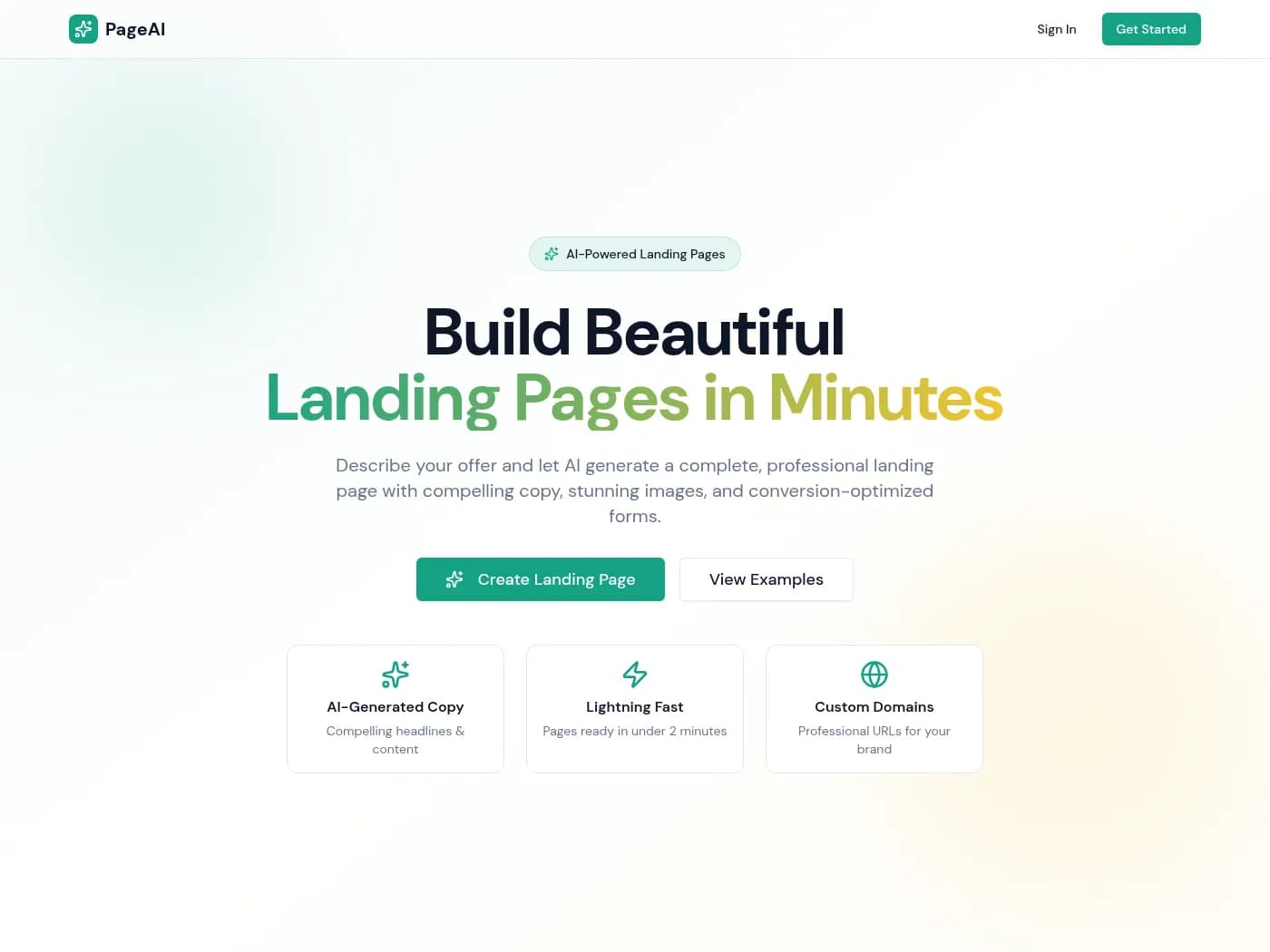 AI Landing Page Builder Platform
