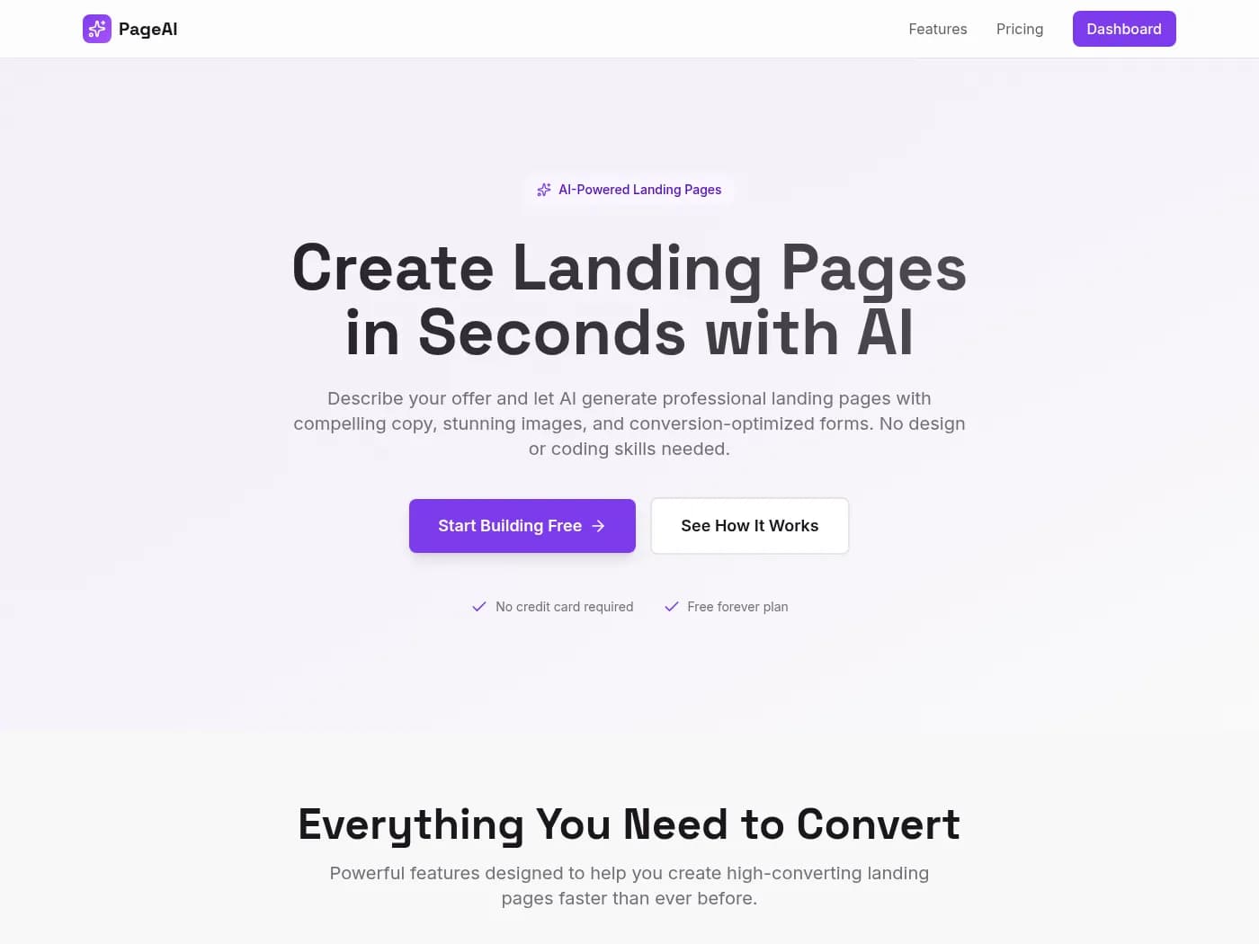AI Landing Page Builder Platform