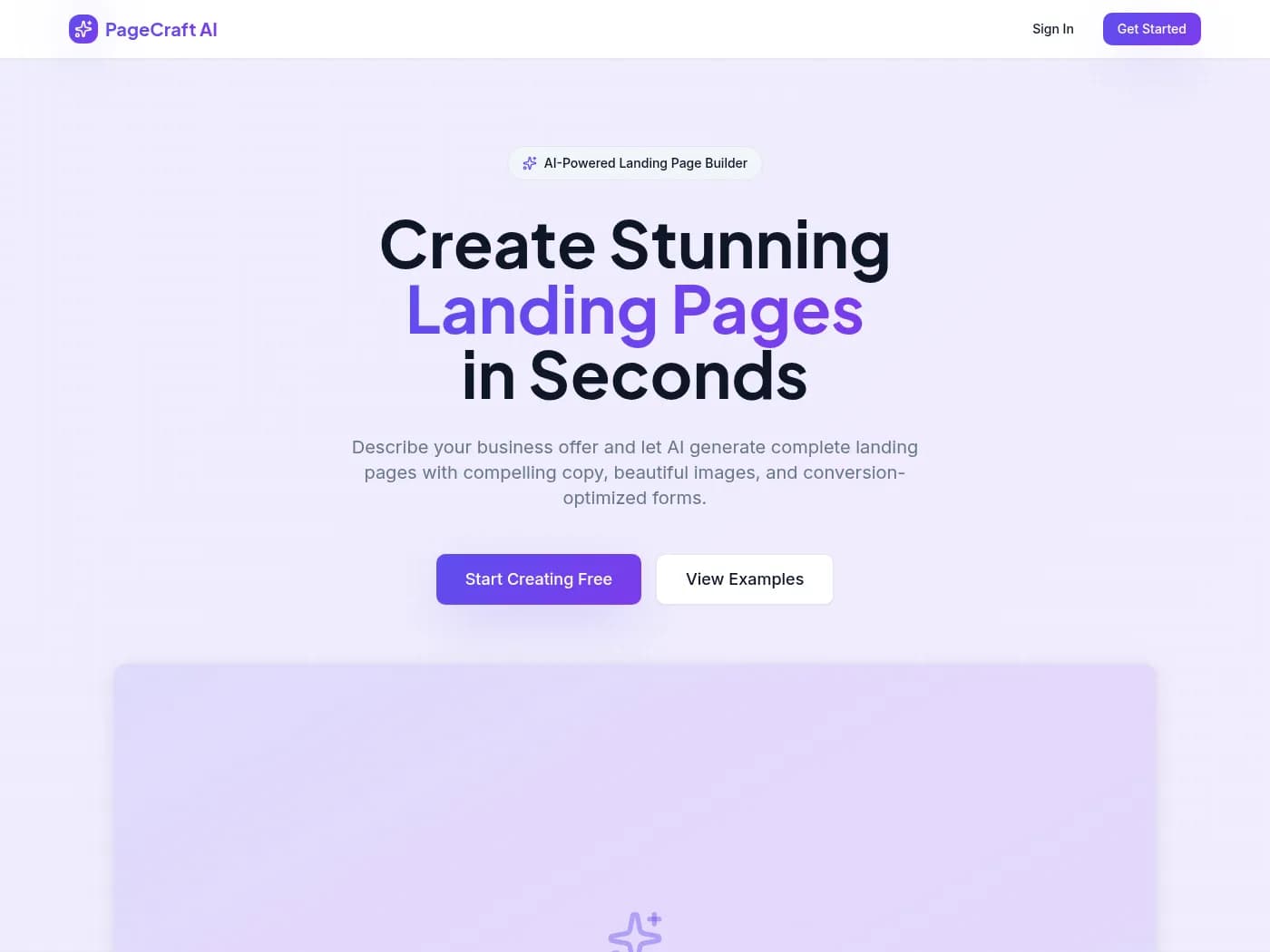 AI-Powered Landing Page Builder Platform
