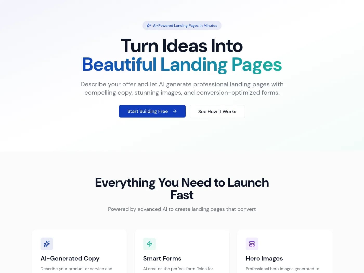 AI-Powered Landing Page Builder
