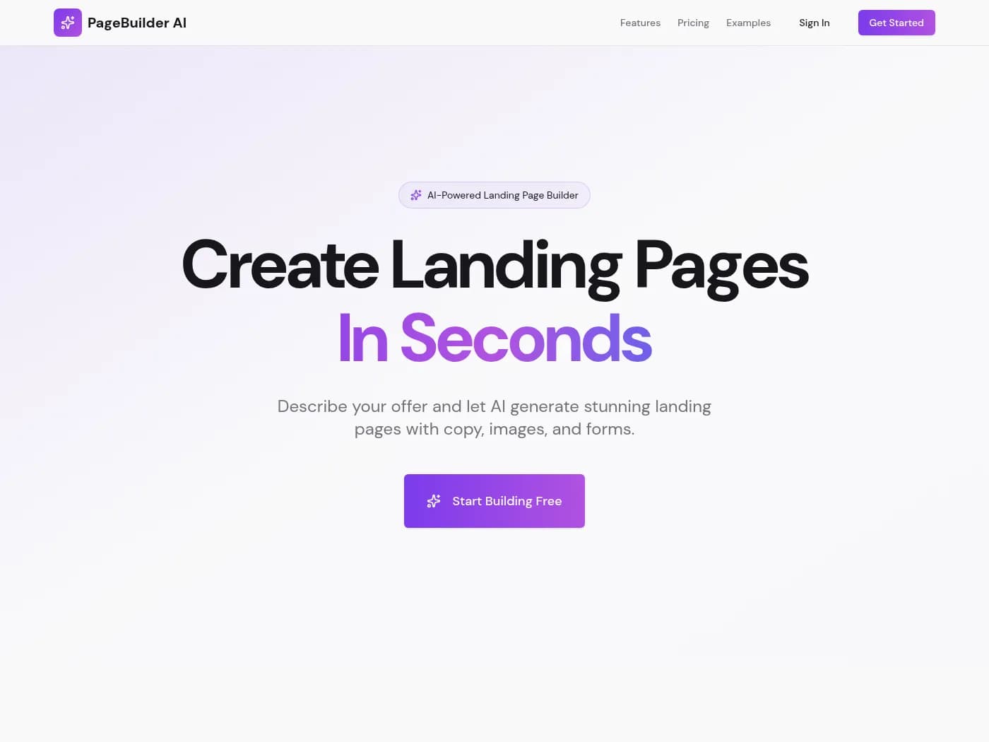 AI-Powered Landing Page Builder Platform