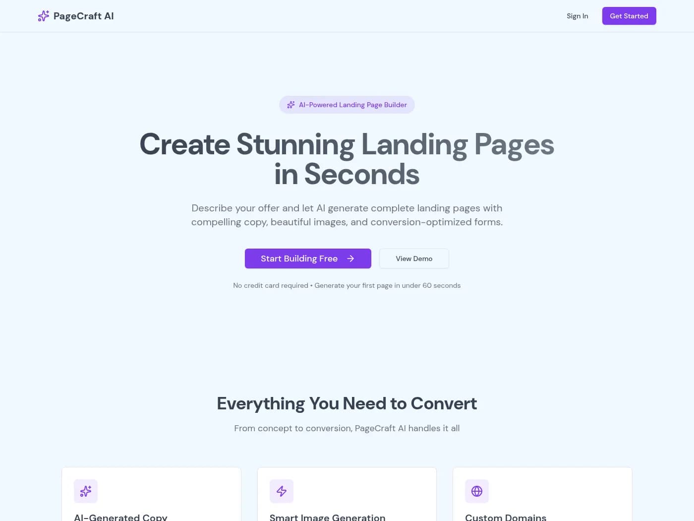AI-Powered Landing Page Generator