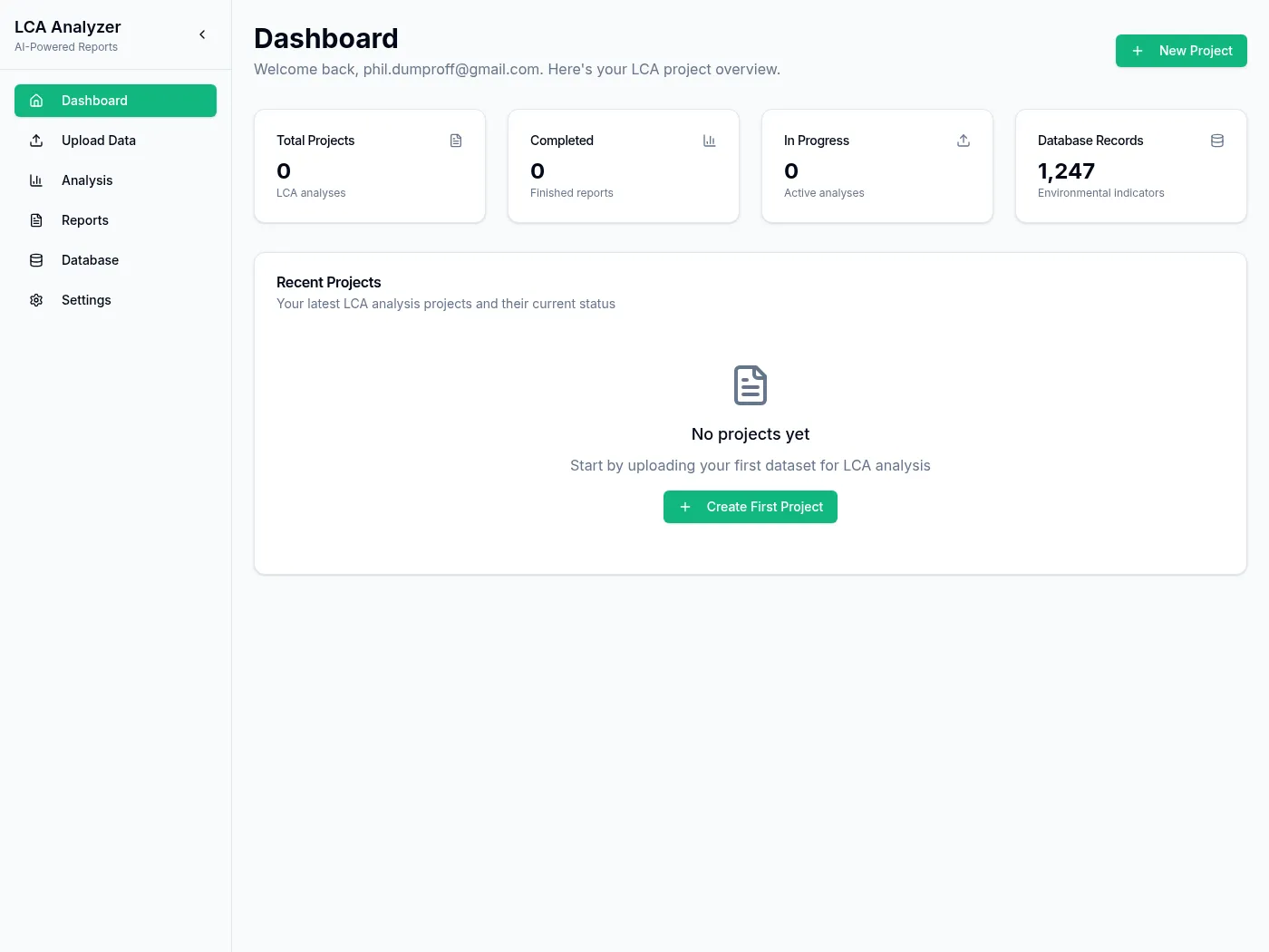 AI-Powered LCA Data Analyzer & Reporting Tool