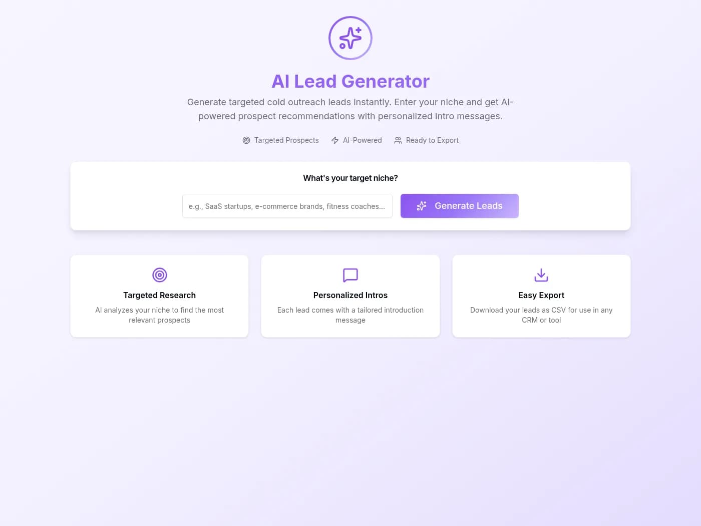 AI-Powered Lead Generator for Fast Creator Prospecting