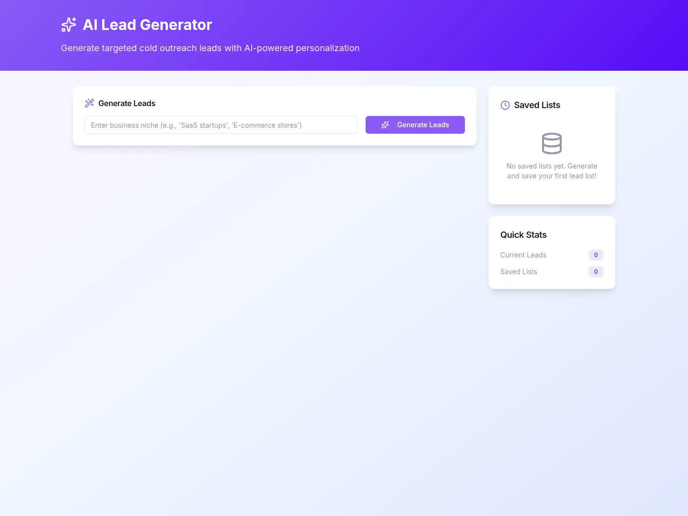 AI Lead Generator for Cold Outreach