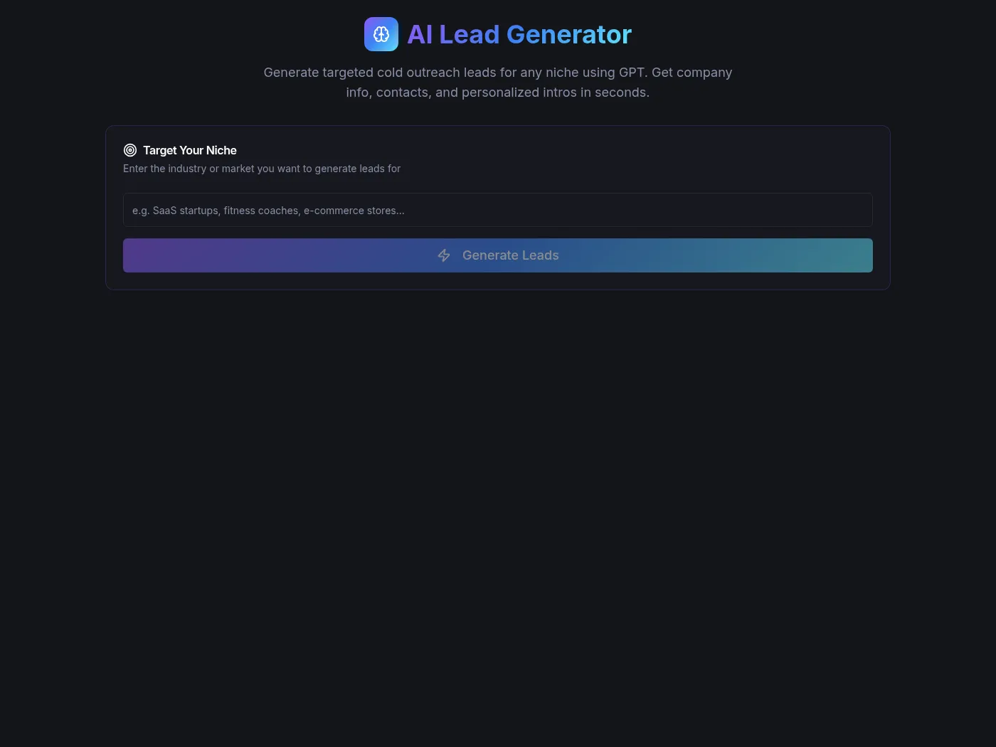 AI Lead Generator for Creators