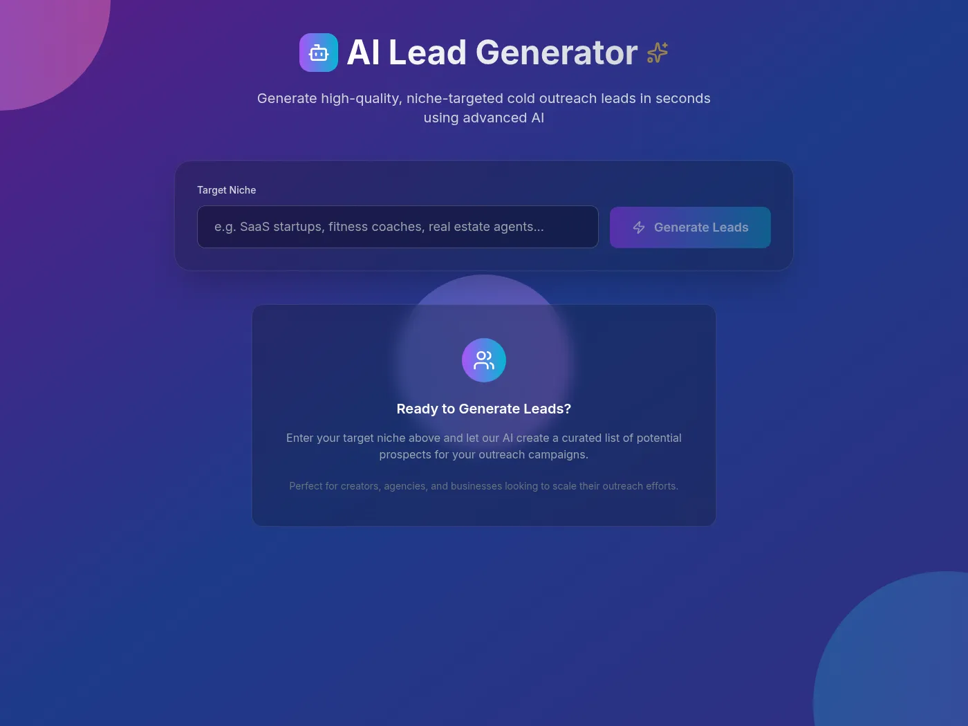 AI Lead Generator for Fast Prospecting