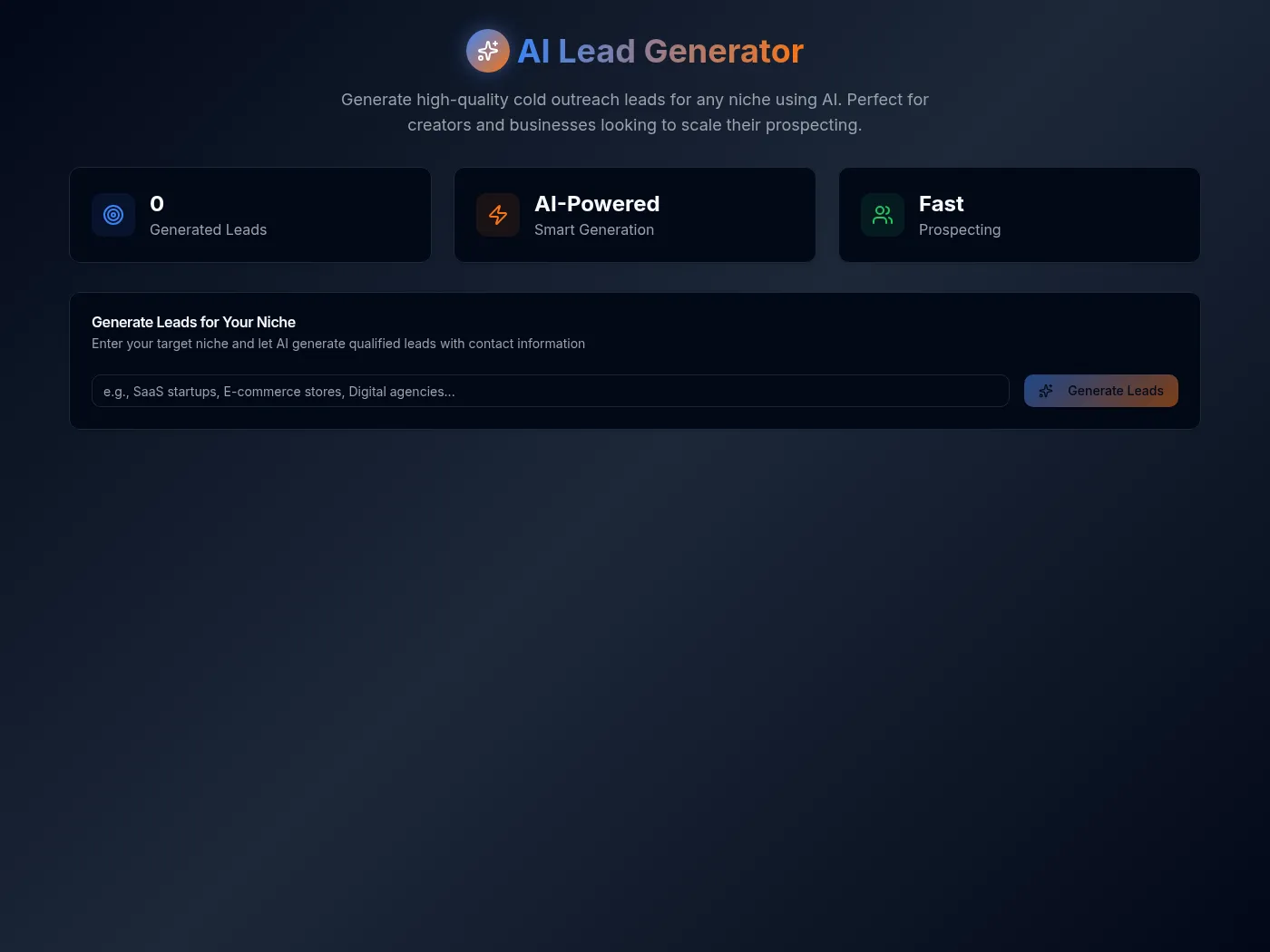 AI Lead Generator for Fast Prospecting