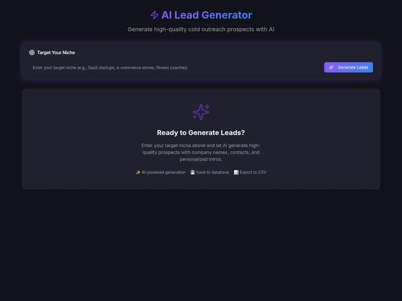AI Lead Generator for Fast Prospecting
