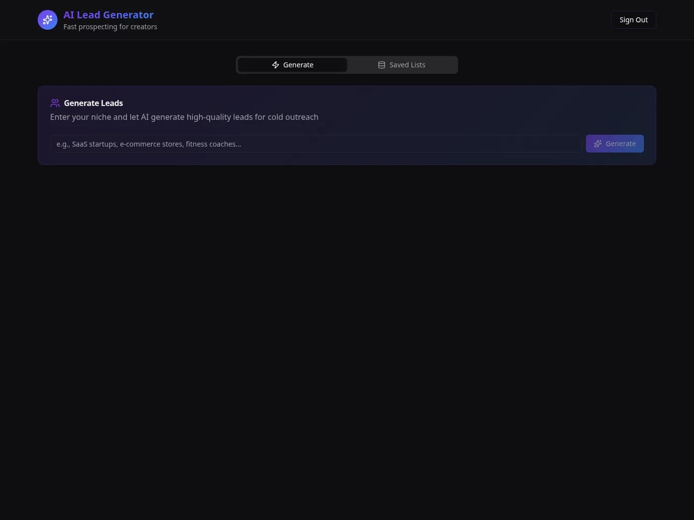 AI Lead Generator for Fast Prospecting