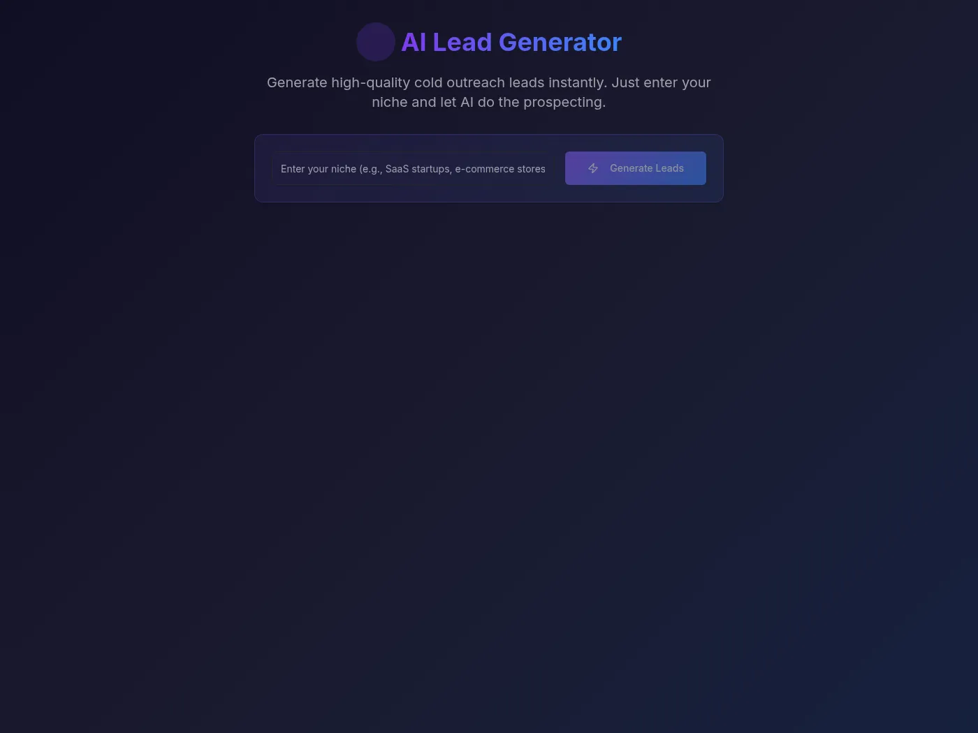 AI Lead Generator for Fast Prospecting