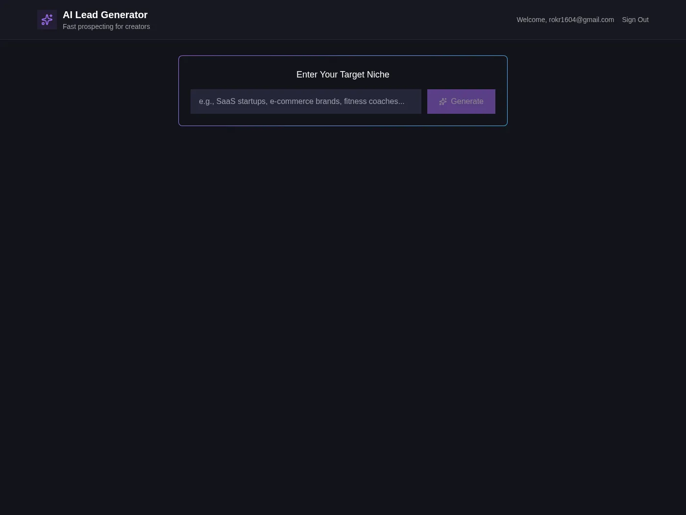 AI-Powered Lead Generator for Fast Prospecting
