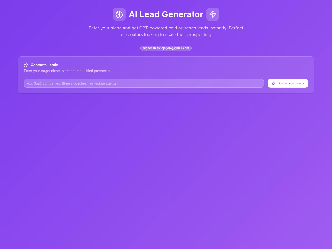 AI Lead Generator for Rapid Outreach