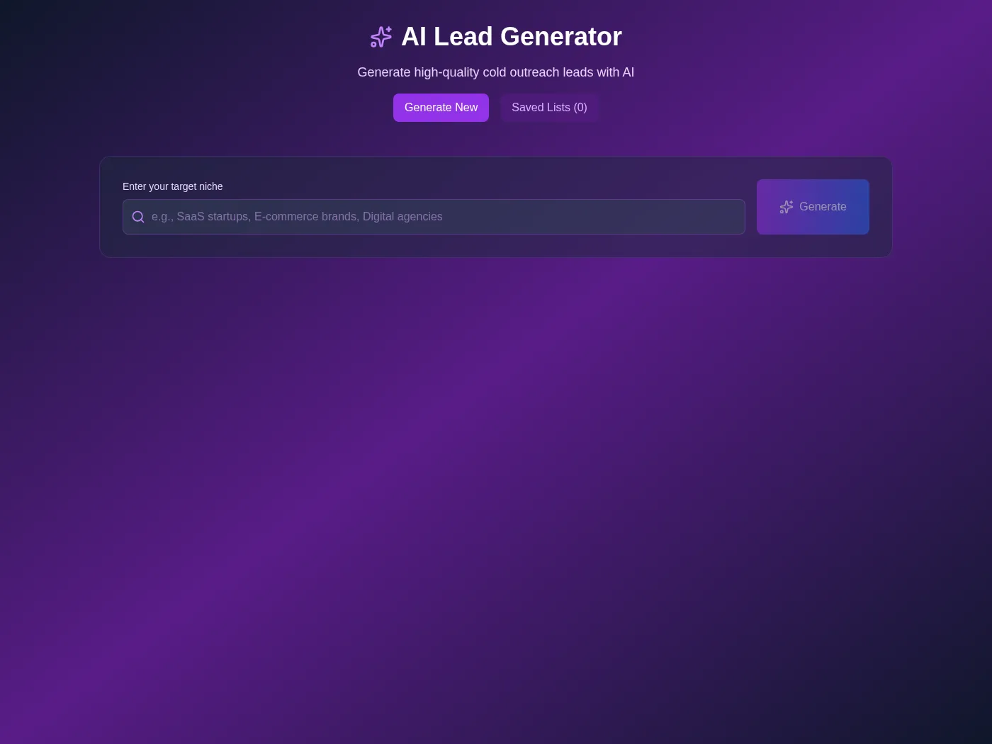 AI Lead Generator for Fast Prospecting