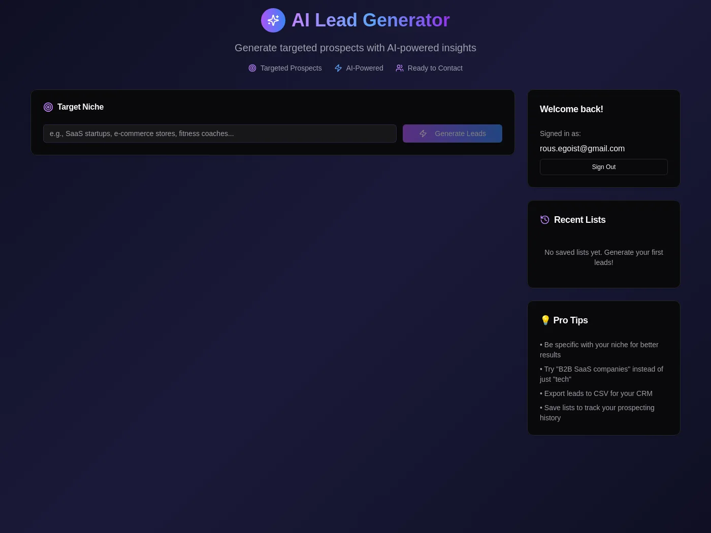 AI Lead Generator for Creators