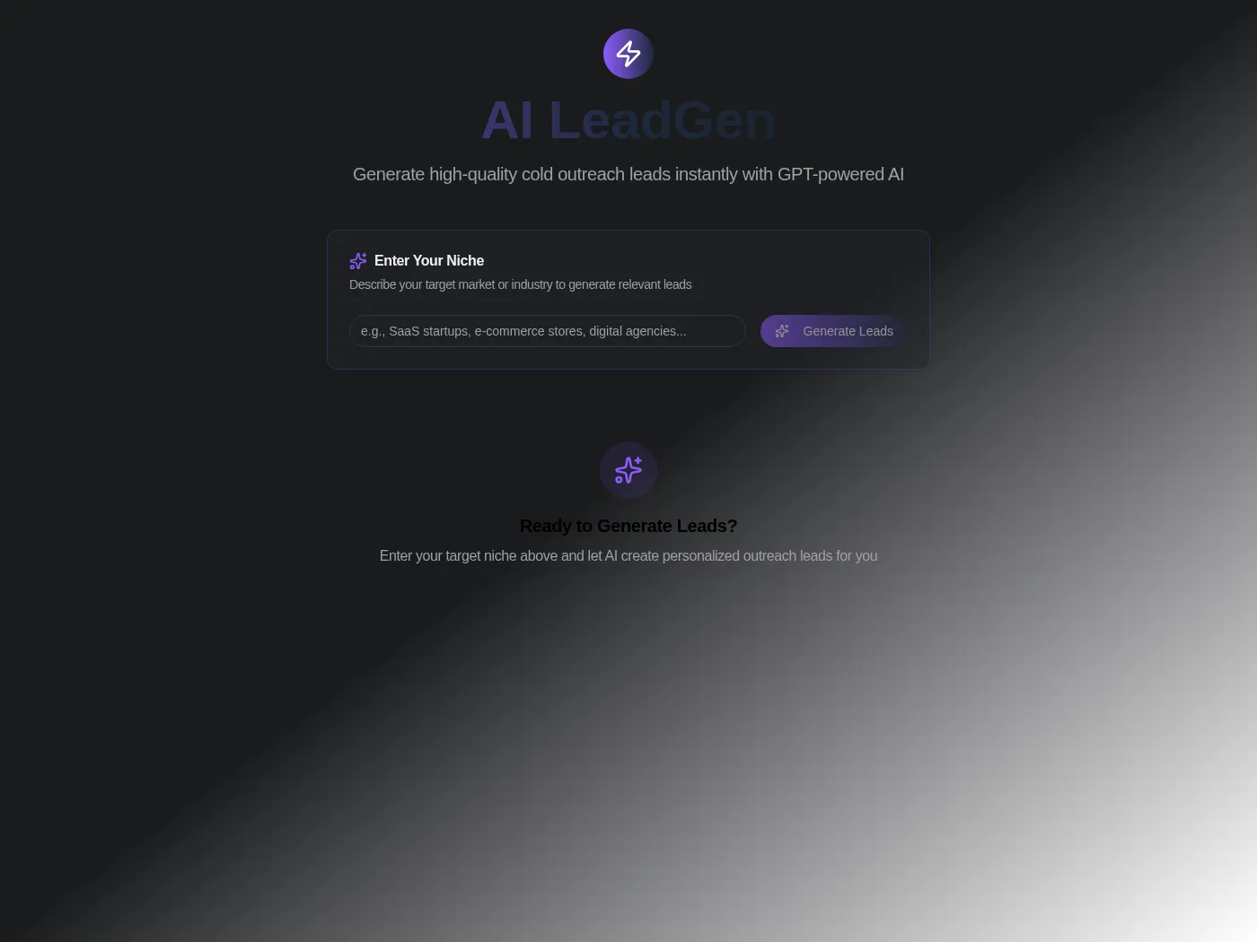 AI LeadGen: Fast GPT-Powered Lead Generator for Creators