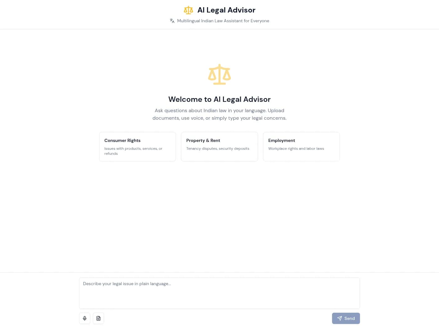AI Legal Advisor — Multilingual Indian Law Assistant for Everyone