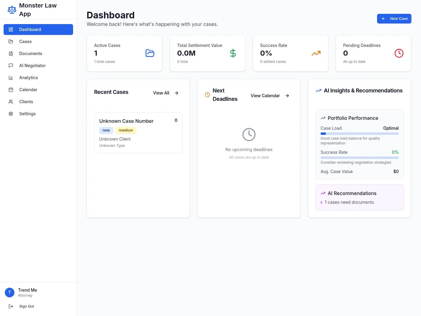 AI-Powered Legal Case Manager & Insurance Negotiator