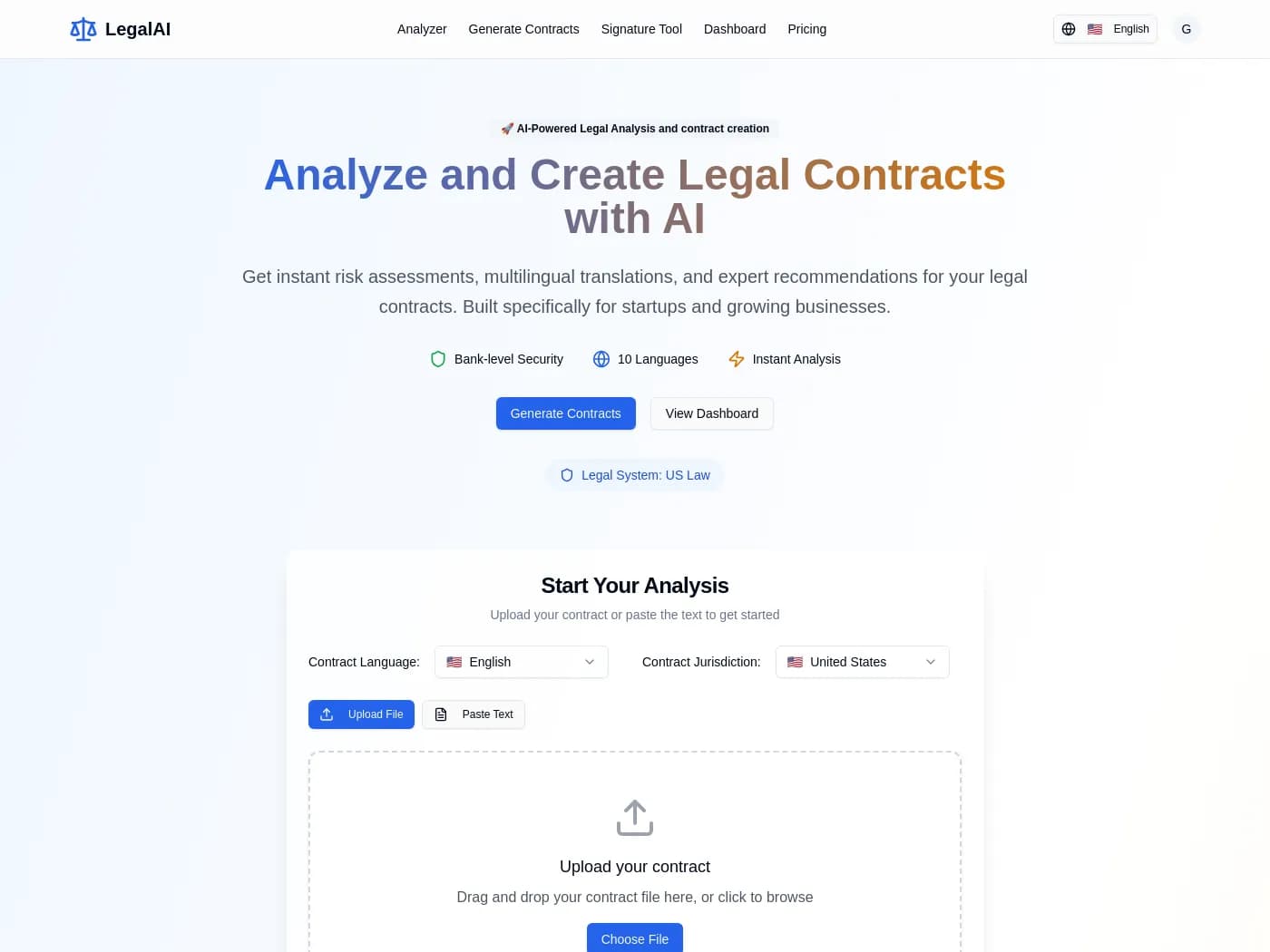 AI Legal Contract Analyzer for Startups