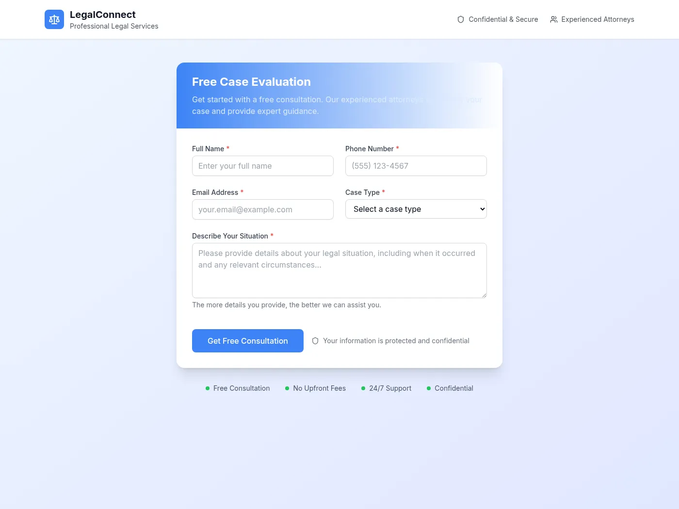 AI-Powered Legal Lead Intake & Qualification Platform