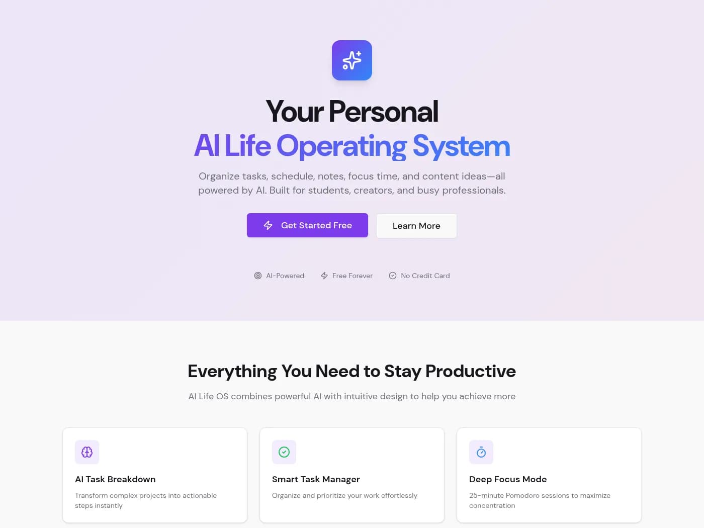 AI Life OS – Personal AI-Powered Operating System for Students & Creators