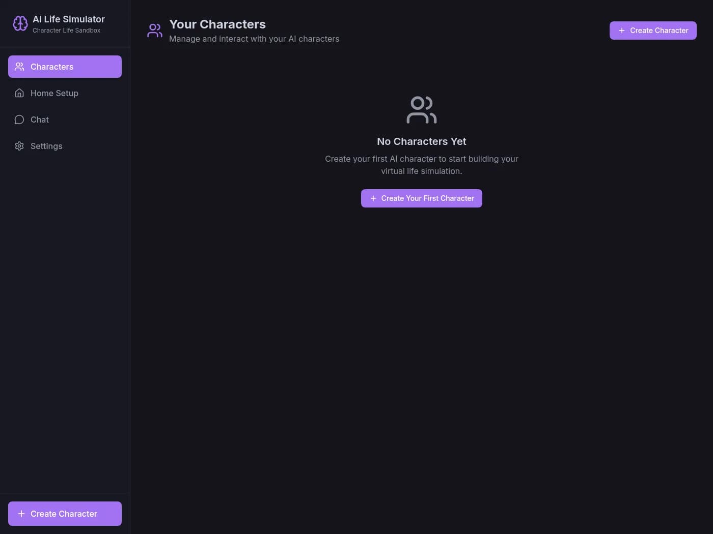 AI Life Simulator: Immersive Web-based AI Character Life & Home Sandbox