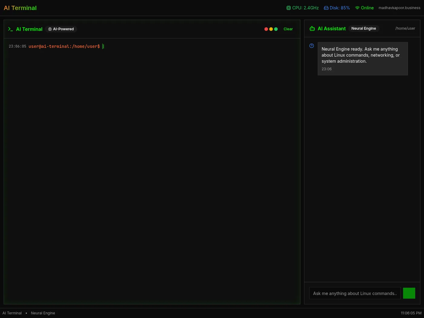 AI-Powered Linux Terminal Emulator