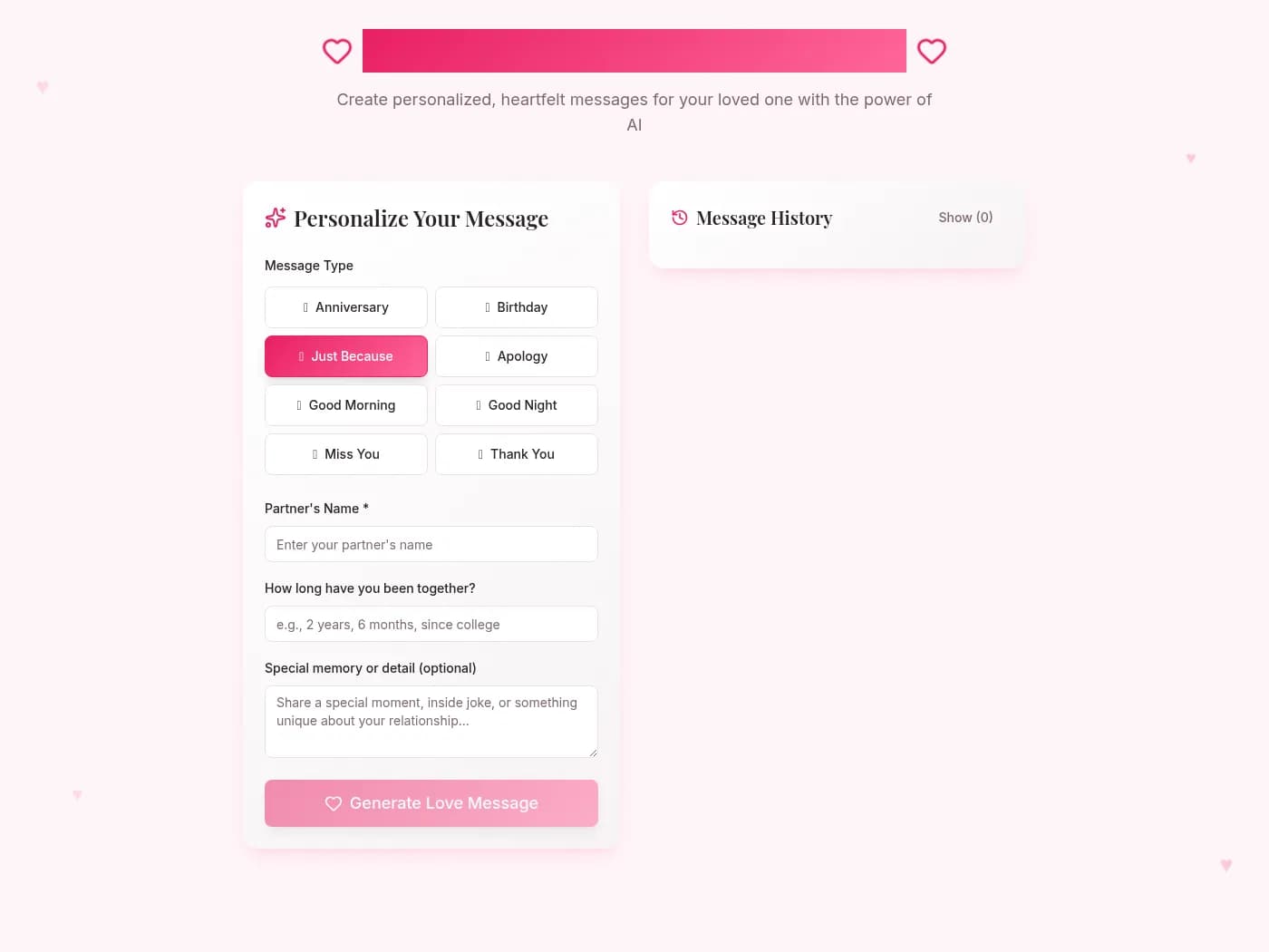 AI Love Message Generator
