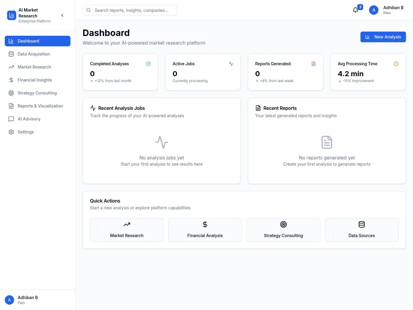 AI-Powered End-to-End Market Research & Consulting Platform