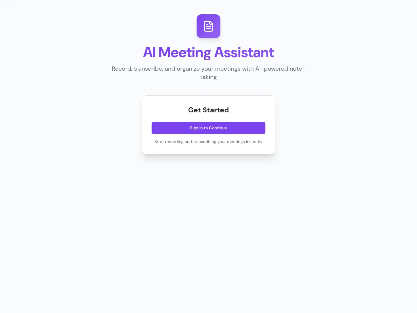 AI Meeting Assistant Note Taker
