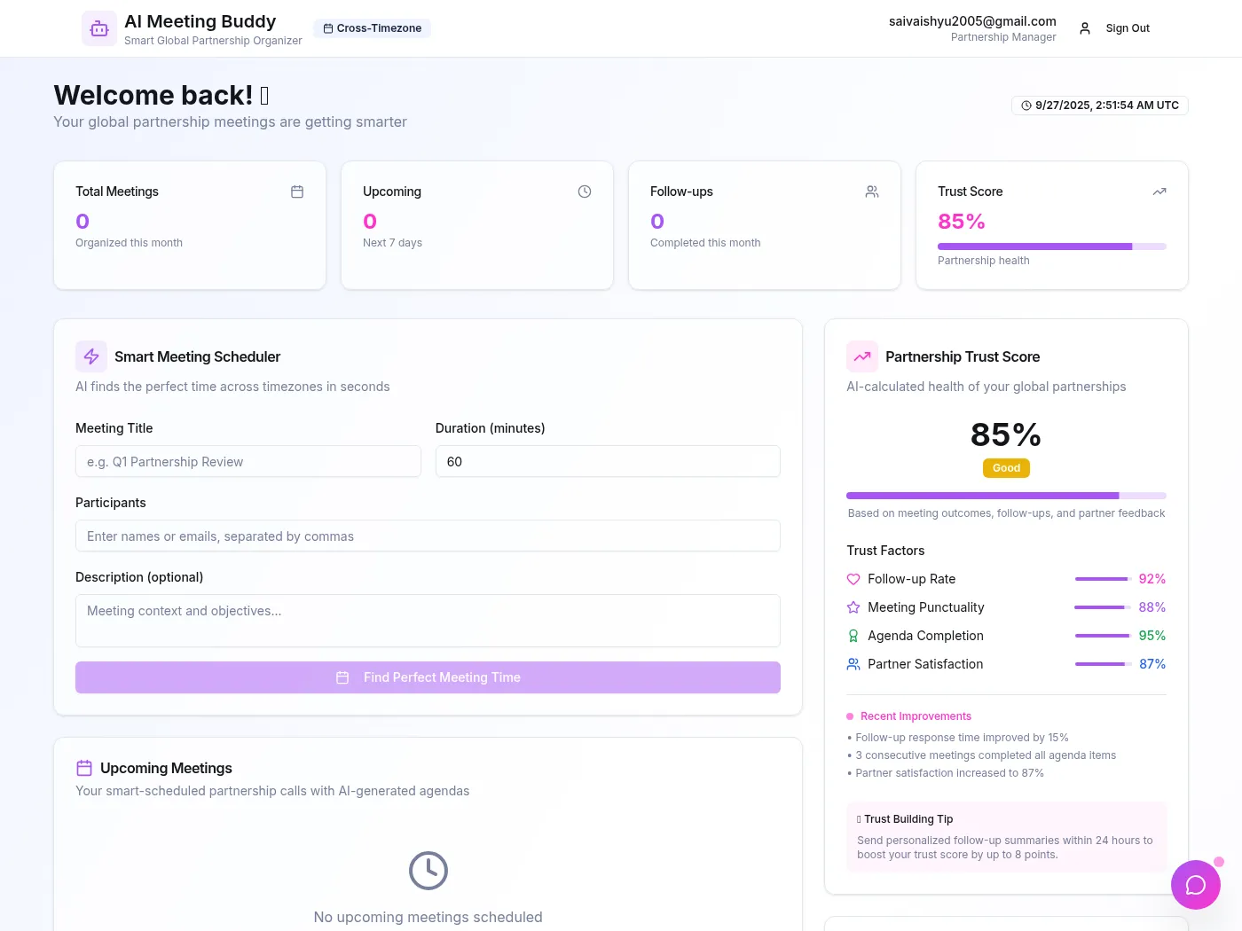 AI Meeting Buddy: Smart Meeting Organizer for Global Partnerships