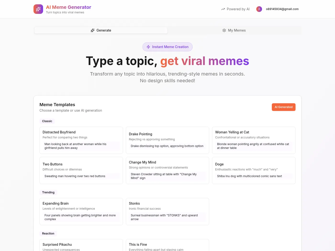 AI Meme Generator