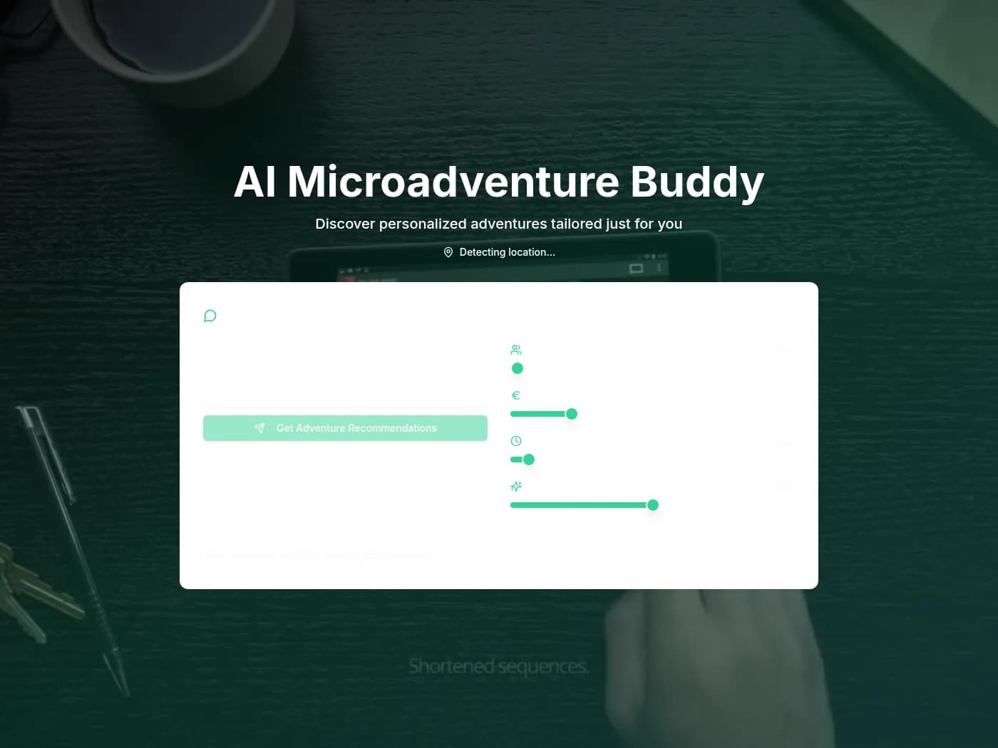 AI Microadventure Buddy - Personalized Adventure Recommendations