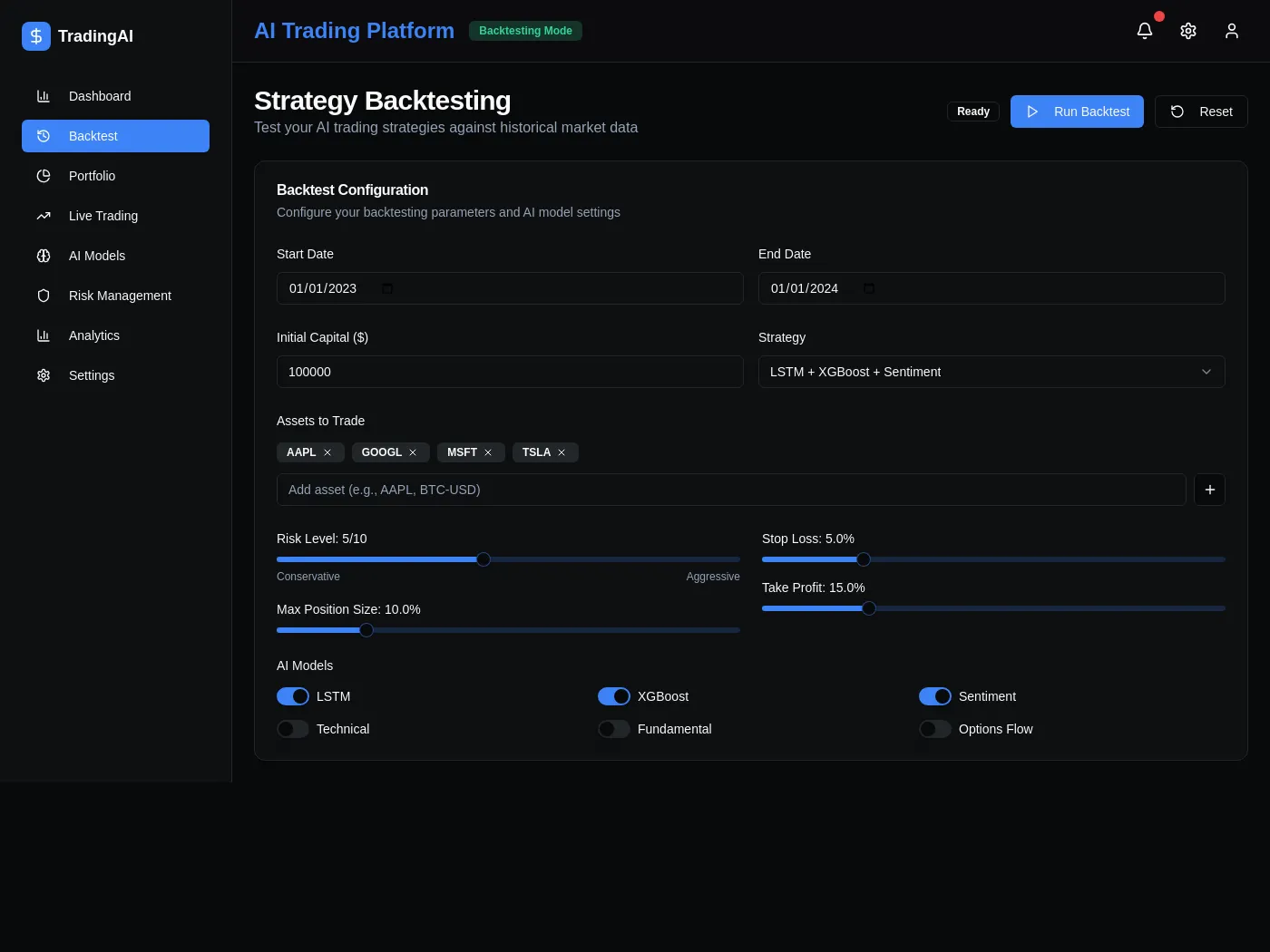 AI-Powered Multi-Asset Trading Platform with Advanced Risk Management