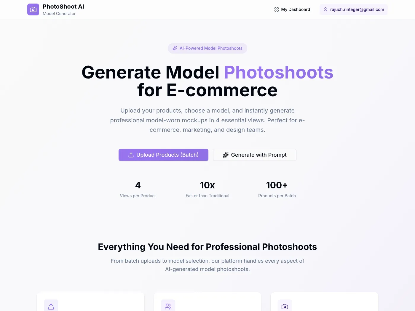 AI Image & Model Photoshoot Generator for E-commerce