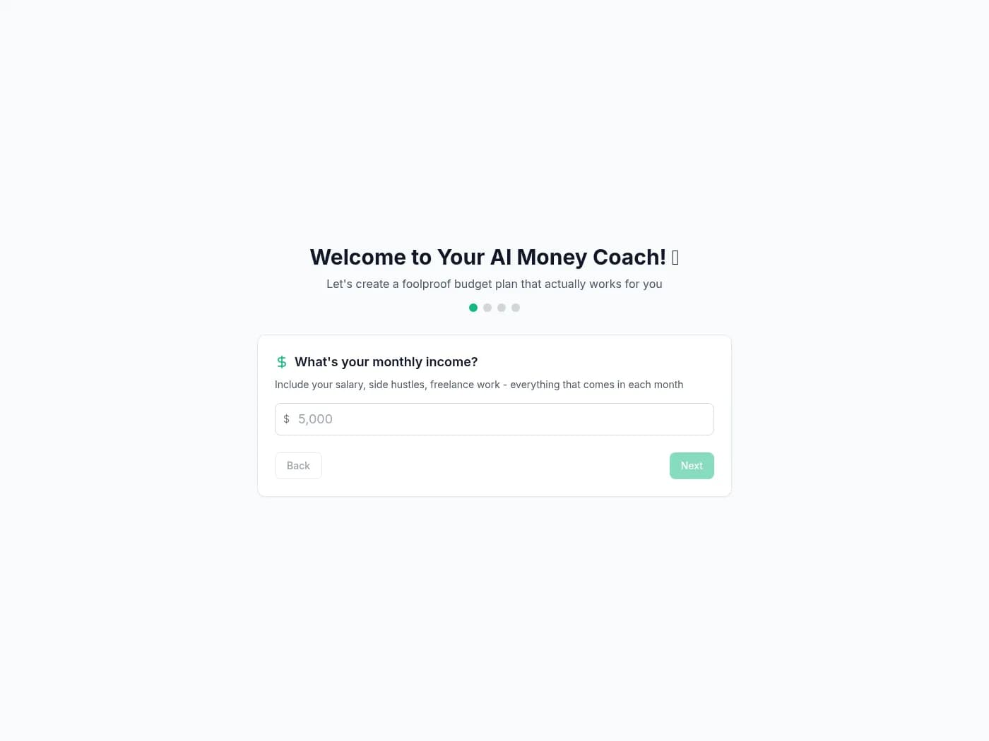 AI Money Coach & Savings Assistant