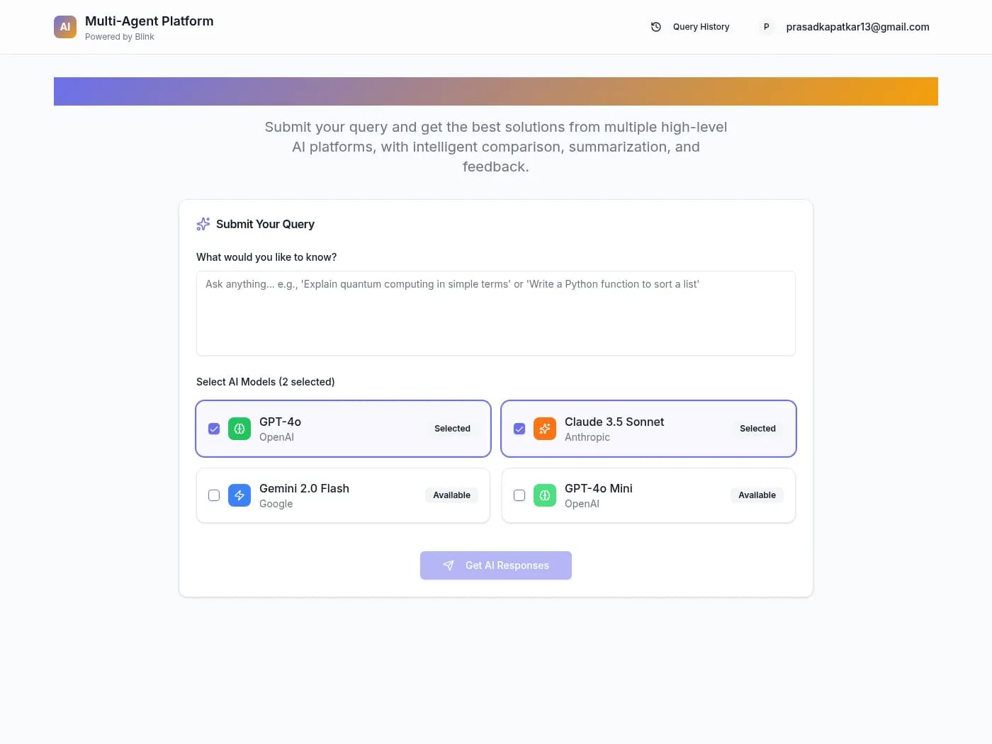 AI Multi-Agent Aggregator Platform