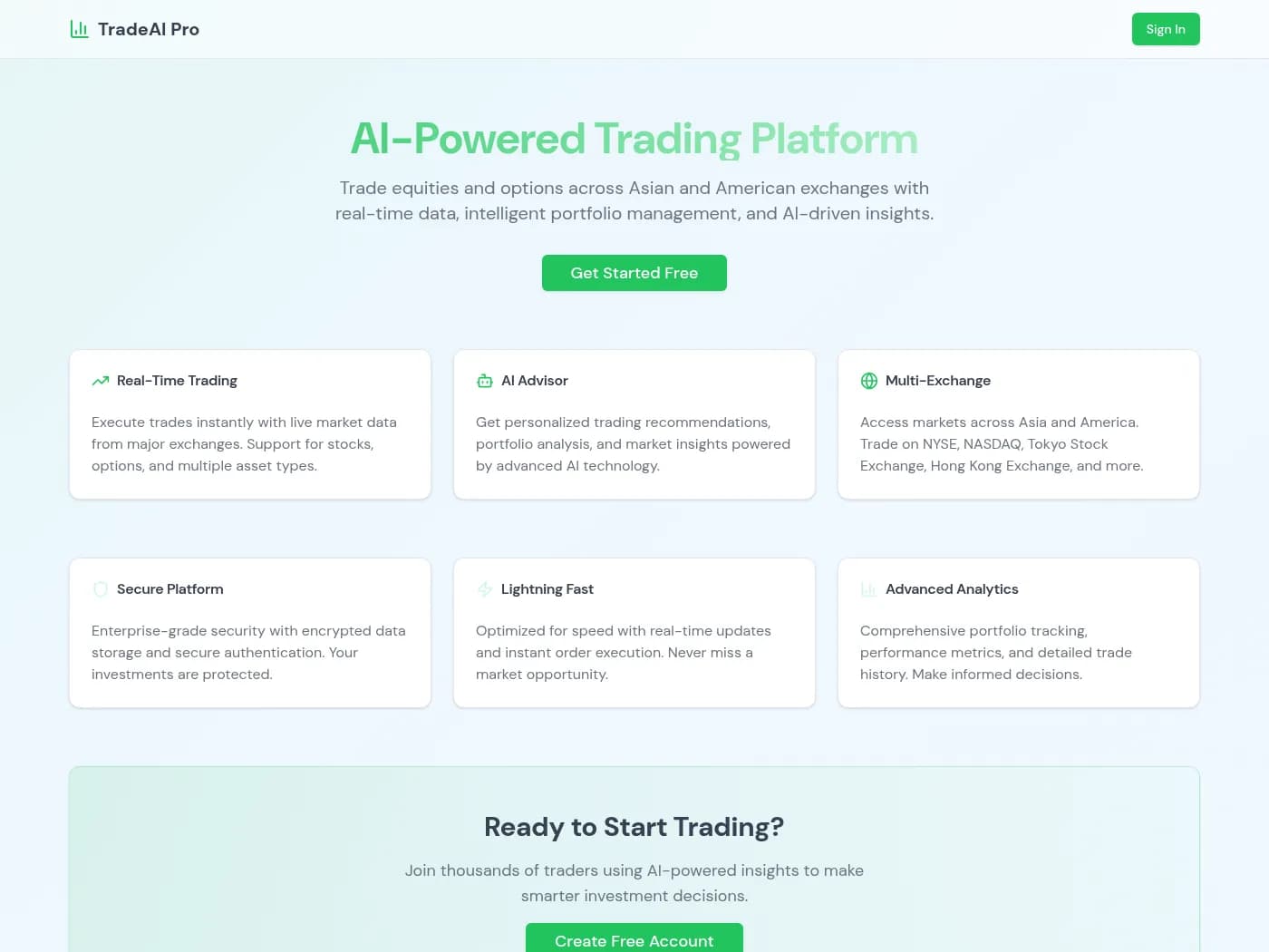 AI-Powered Multi-Asset Trading & Advisory Platform