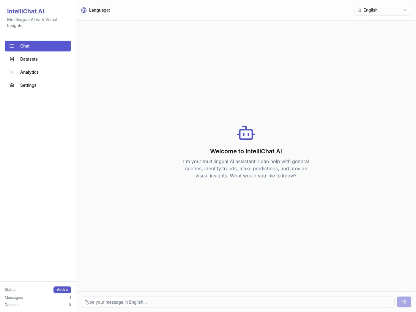 Intelligent Multilingual AI Chatbot with Dataset Fine-tuning & Visual Insights