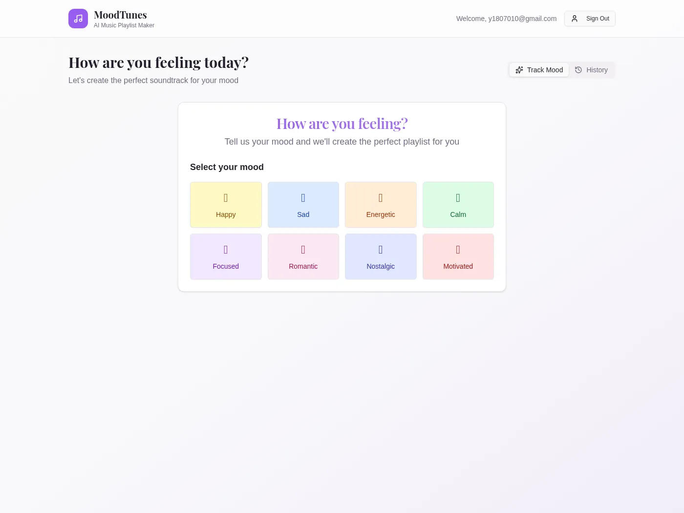 AI Music Playlist Maker with Mood Tracking & Personalisation